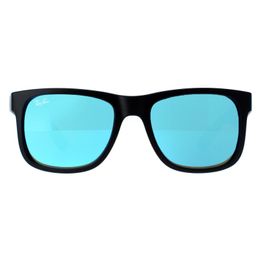 Ray-Ban Sonnenbrille Justin 4165 622/55 Schwarz-Blau-Spiegel