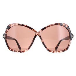 Tom Ford Schmetterling Damen Bunt Havanna Violett Rosemin FT1013