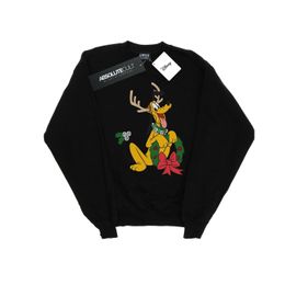 Disney - "Pluto Christmas Reindeer" Sweatshirt f&uuml;r Herren (Schwarz)