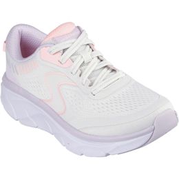 Skechers D'Lux Walker 2.0 Active Pace Damen Textil Sneakers in Off-Wei&szlig;/Rosa