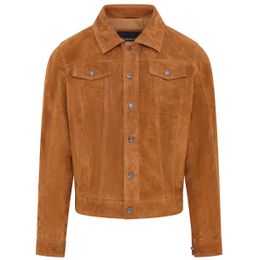 Hellbraune Herren-Ziegen-Wildlederjacke &ndash; Nurmes
