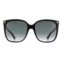 Gucci Square Womens Schwarz Grau Gradient Sonnenbrille