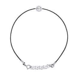 DIADEMA - Armband - Schwarzes Nylon - Echter Diamant