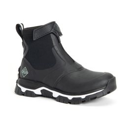 Muck Boots Apex Mid Zip Gummi Schwarz/Wei&szlig; Gummistiefel