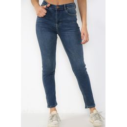 Damen Magic Shaping High Waisted Skinny Fit Jeans in Blau