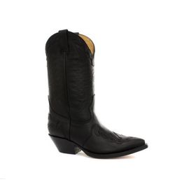 Grinders Unisex-Cowboystiefel aus schwarzem Leder, Arizona HI