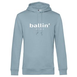 Basic Hoodie von Ballin Est. 2013 in der farbe Blau und in gr&ouml;&szlig;e XL.