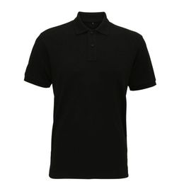 Asquith & Fox Herren Super Smooth Knit Polo Shirt (Schwarz)