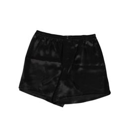 Dolce & Gabbana Dolce & Gabbana Schwarze Seidensatin Elastische Herren Boxer Shorts Bademode