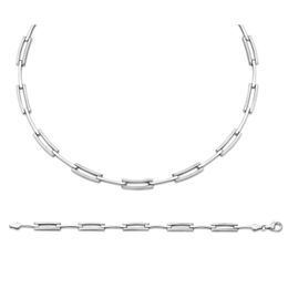 Orphelia Damen 925 Sterling Silber Set: Kette + Armband - Silber SET-043