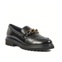 Pod Tate Kunstleder Damen Schwarz Loafers
