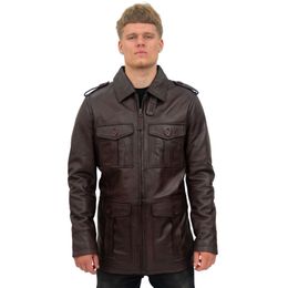 Herren Lederparka Safari-Mantel-Mesa Verde