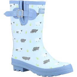 COTSWOLD Womens/Ladies Farmyard Sheep Mid Calf Wellington Boots (Blau)
