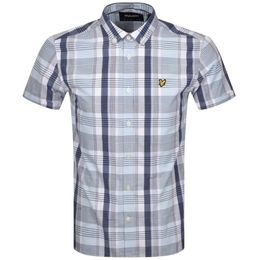 Lyle & Scott Lyle & Scott Kurzarm-Deckblau-kariertes Hemd