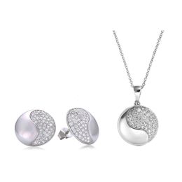 Orphelia Damen 925 Sterling Silber Set: Kettenanh&auml;nger + Ohrringe - Silber SET-5968