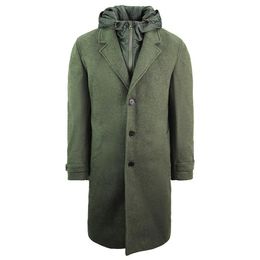 Lacoste Wollmenschen dunkelgr&uuml;ner Mantel