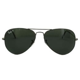 Lunettes de soleil Ray-Ban Aviator 3025 Gunmetal vert polaris&eacute; 004/58