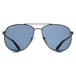 Salvatore Ferragamo SF157S 015 dunkle Sonnenbrille aus Rotguss blau