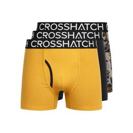 CrossHatch - "Lynol" Boxershorts f&uuml;r Herren (3er-Pack) (Gelb)