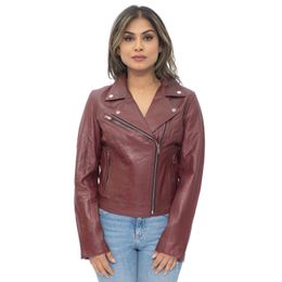 Damen-Leder-Klassiker-Biker-Brando-Jacke-Baku
