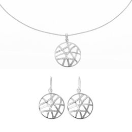 Orphelia 'Amabella' Damen 925 Sterling Silber Set: Kettenanh&auml;nger + Ohrringe - Silber SET-7098