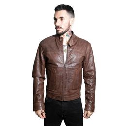 Klassisch geschnittene Herren-Bikerjacke aus Leder &ndash; Austin