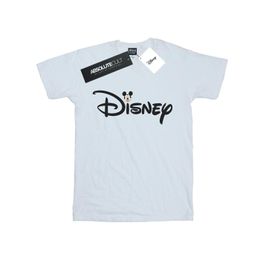 Disney - "Mickey Mouse Logo Head" T-Shirt f&uuml;r Damen (Wei&szlig;)