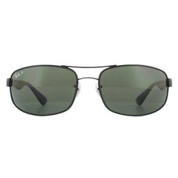 Ray-Ban Lunettes De Soleil Rayban 3445 Noir Vert Polaris&eacute; 002/58 64mm