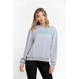 Trussardi - Pull en coton gris pour femme