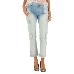 Met Lange Denim-Hose mit geradem Saum 10DBF0231 Frau
