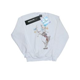 Disney - "Frozen Sven And Olaf Christmas Ornaments" Sweatshirt f&uuml;r Damen (Wei&szlig;)