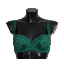 Dolce & Gabbana Dolce & Gabbana Gr&uuml;ner Seidenstretch Blumen Spitze BH Unterw&auml;sche