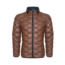 Herren-Puffer-Stepp-Bomber-Lederjacke &ndash; Recife