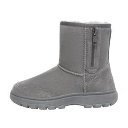EVER AU Damen Starling Kurze Stiefel mit Rei&szlig;verschluss - Grau