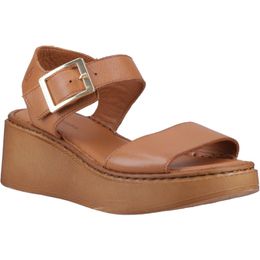 Hush Puppies Beatrix Wedge Damen Sandalen aus Leder in Tan