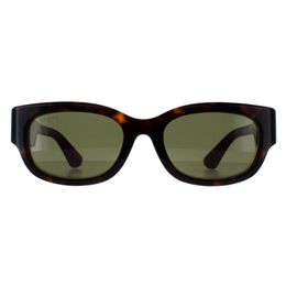 Gucci Square Womens Havanna mit Gr&uuml;n und Rot Gr&uuml;n GG1667SK