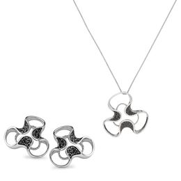 Orphelia Damen 925 Sterling Silber Set: Kettenanh&auml;nger + Ohrringe - Silber SET-5032