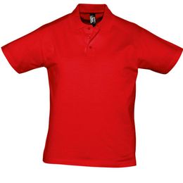 SOLS Herren Prescott Jersey Kurzarm-Poloshirt (Rot)