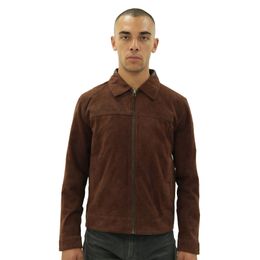 Harington-Jacke f&uuml;r Herren im Retro-Stil aus Ziegenveloursleder &ndash; Z&uuml;rich
