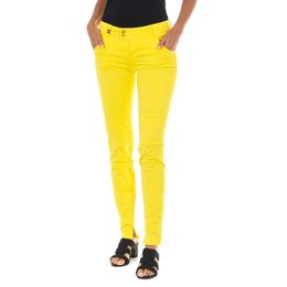 Met Damen Hose H-K-Chino Slim Fit Kn&ouml;chellang Gelb