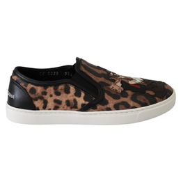 Dolce & Gabbana Dolce & Gabbana Leder Leopard #dgfamily Slipper Schuhe