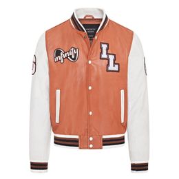 Baseball-Bomberjacke aus Leder f�r Herren im Letterman-Stil - Ashwood