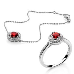 Orphelia 'Kaia' Damen-Set aus 925er Sterlingsilber: Armband + Ring - Silber SET-7477/RU