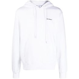 Off-White Diag Wave Outline Wei&szlig;er Kapuzenpullover