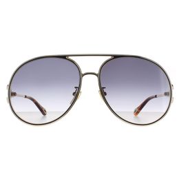 Chlo&eacute; Chloe Aviator Damen Gold Schwarz Grau Gradient CH0145S