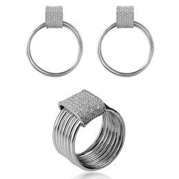 Orphelia 'Eleanor' Damen-Set aus 925er Sterlingsilber: Ohrringe + Ring &ndash; Silber SET-7417