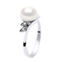 DIADEMA - Ring - Wei&szlig;gold - Echte S&uuml;&szlig;wasserperlen - Wei&szlig;