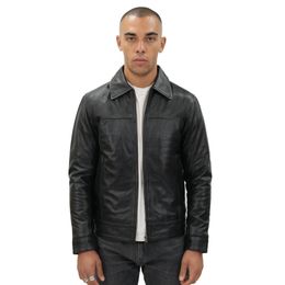 Herren Leder Harrington Jacke-Shanghai