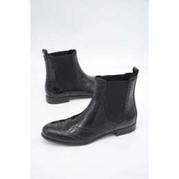 Dolce & Gabbana Dolce Gabbana Schwarze kn&ouml;chelhohe flache Stiefel aus Leder