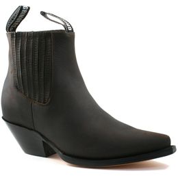 Braune Unisex-Western-Chelsea-Stiefel von Grinders &ndash; Mustang